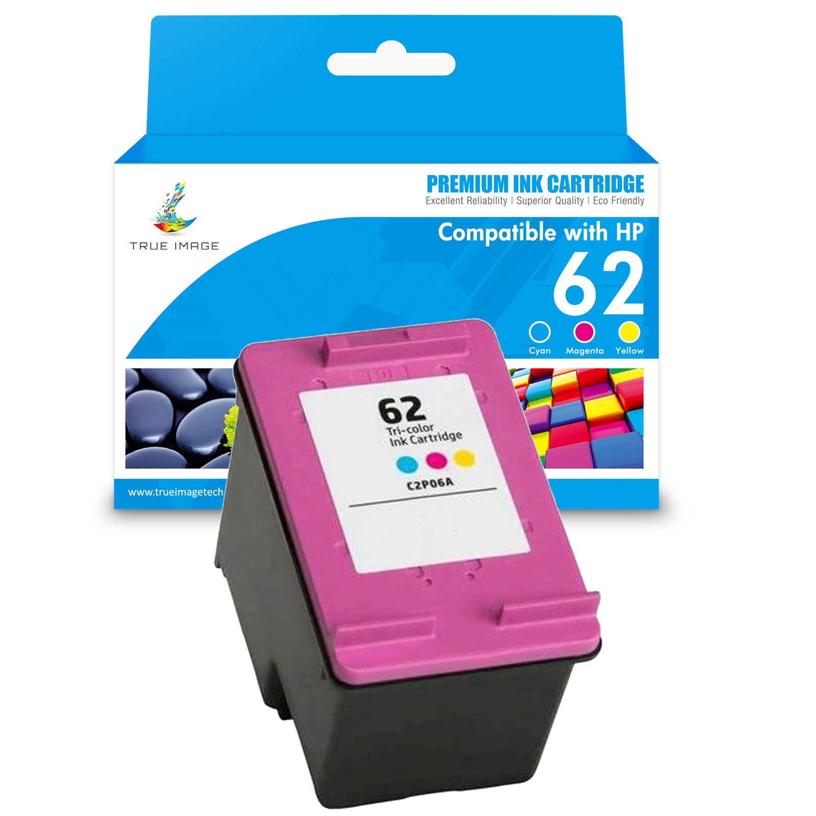 HP 62 Color (Firmware Safe) Ink Cartridg