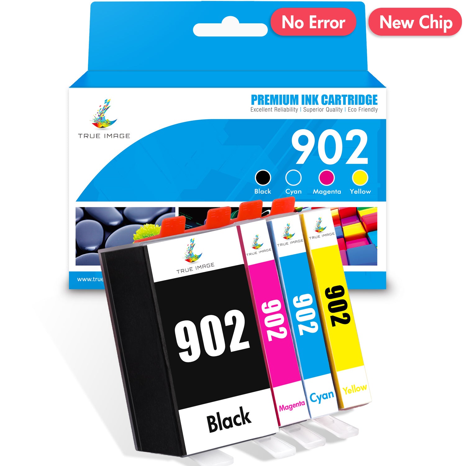 Compatible HP 902 Ink Cartridges 4-Pack