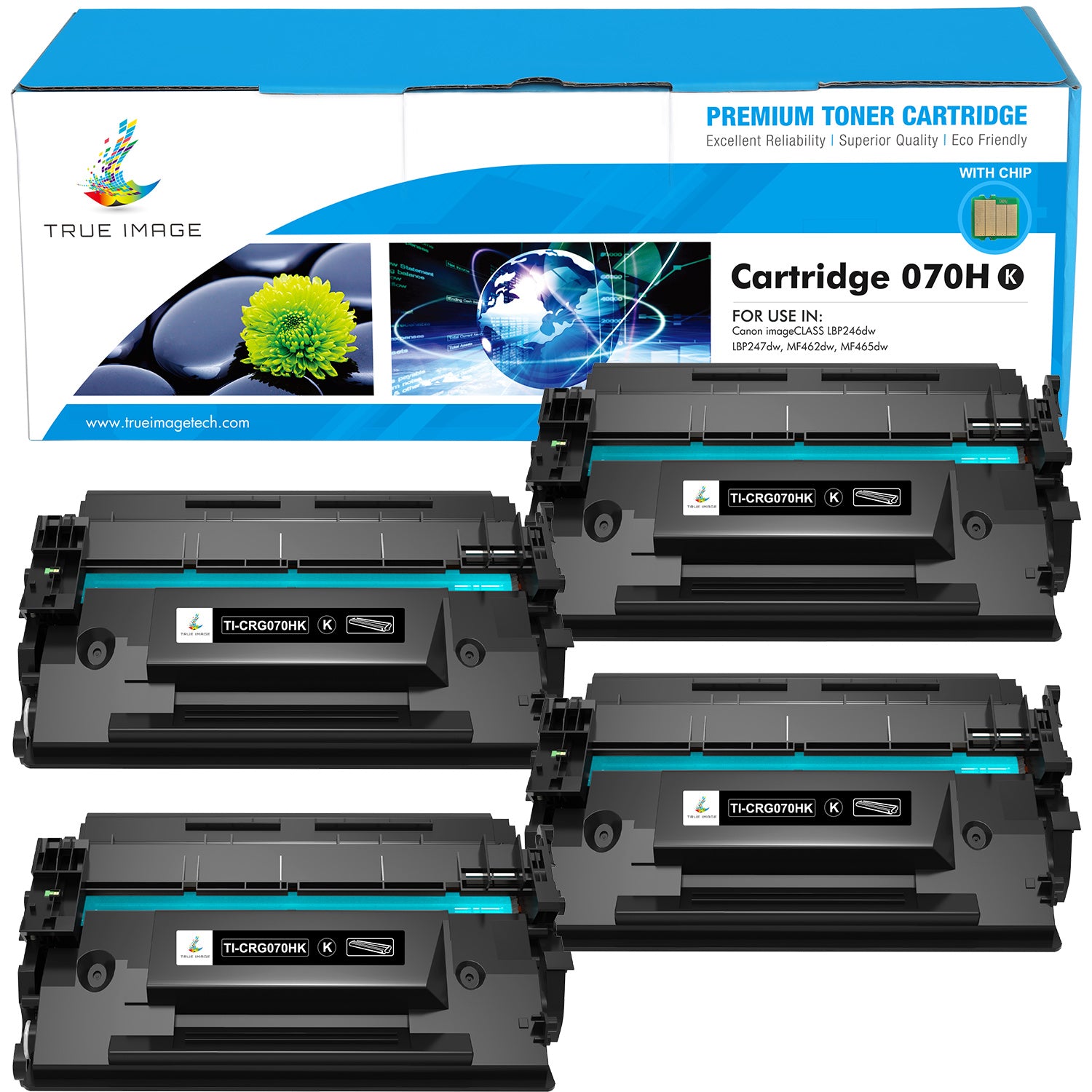 Compatible Canon 070H Cartridges 4-Pack