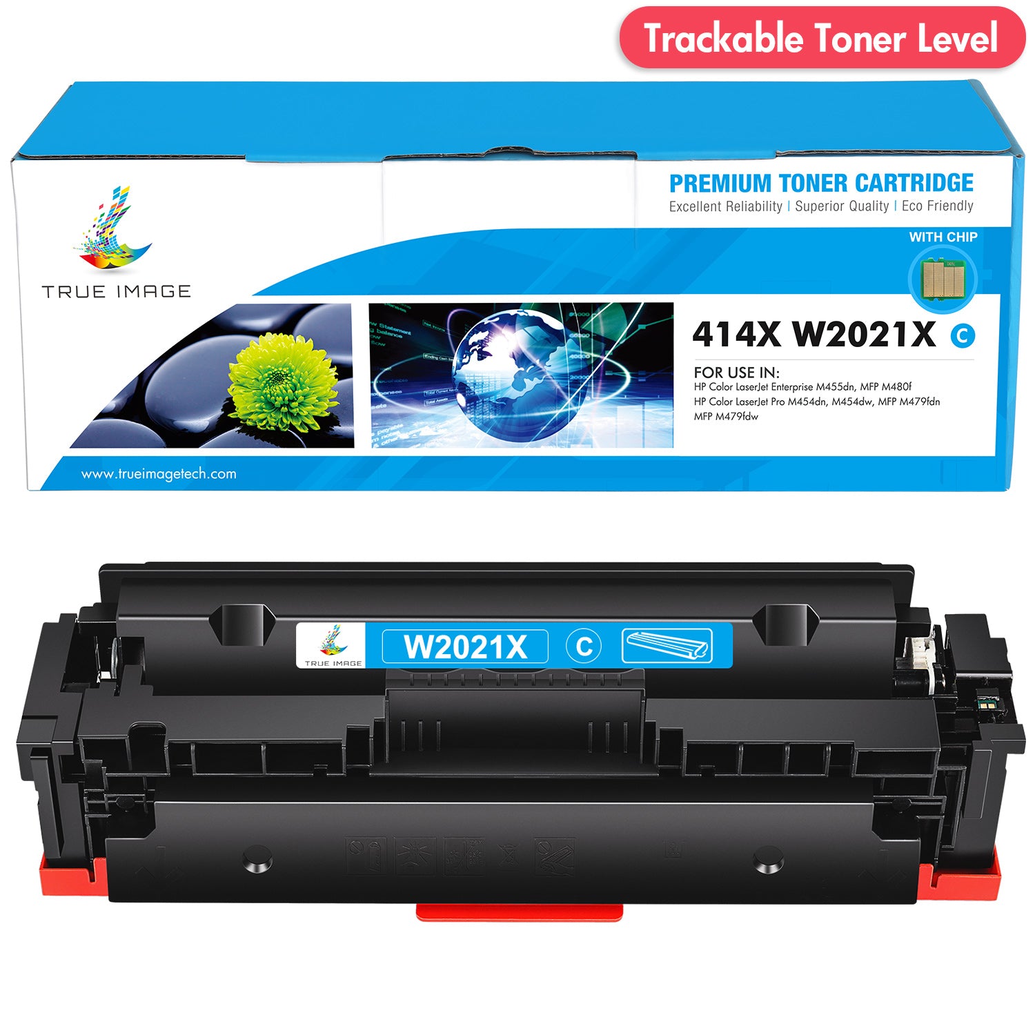 W2021X - Chip-ready HP 414X Cyan Toner C